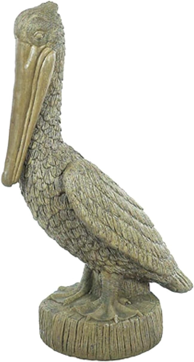 Solid Rock Stoneworks Large 37" Tall Pelican Concrete Statue, Aged Pine ...
