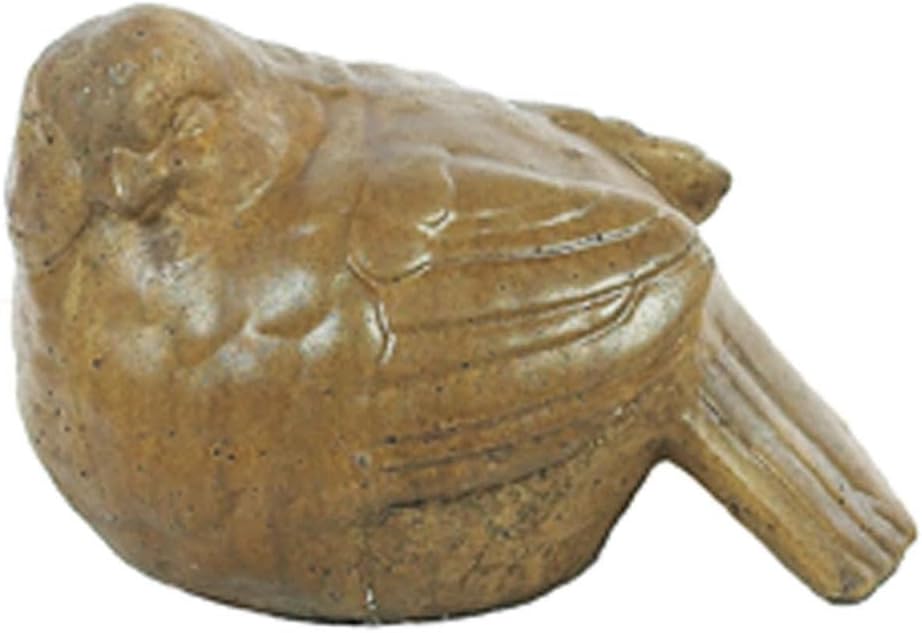 Solid Rock Stoneworks Large Fat Bird Tail Down Concrete Statue, 6" Tall ...