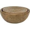 Solid Rock Stoneworks Large Infinity Bowl Fountain - 12" Tall, Espresso ...