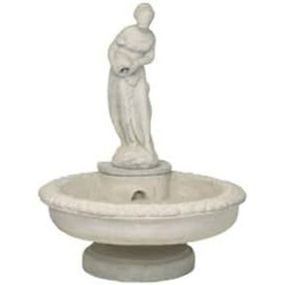 Solid Rock Stoneworks Large Round Jug Lady Fountain - 50" Tall ...