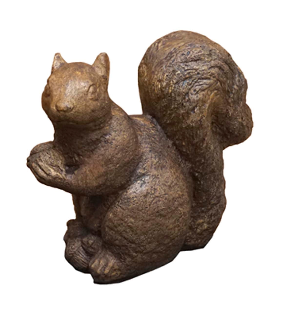 Solid Rock Stoneworks Large Squirrel with Acorn Concrete Statue, 10 ...