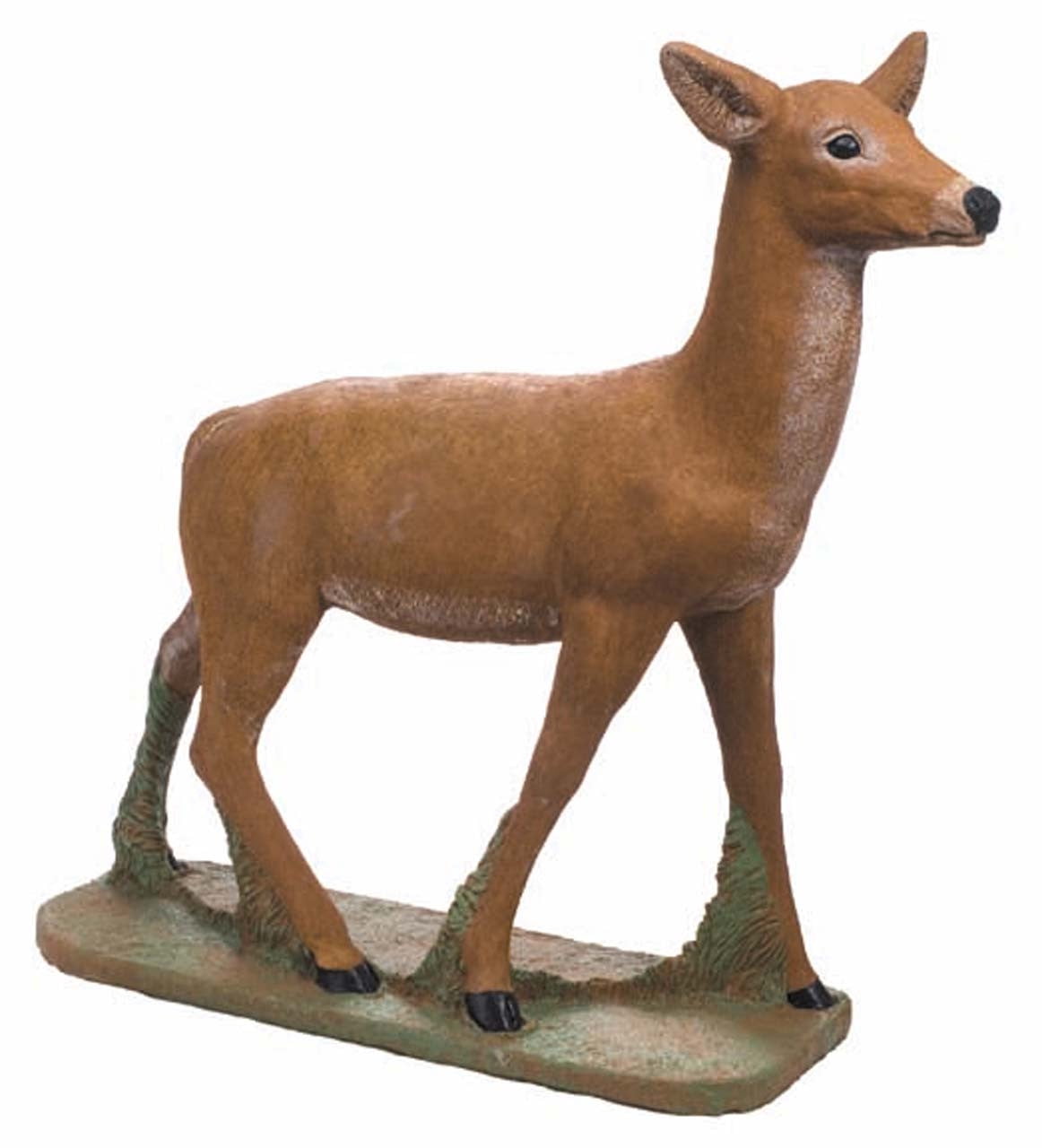 Solid Rock Stoneworks Life Size Doe Concrete Statue, 45" Tall, Life Like Color - Walmart.com