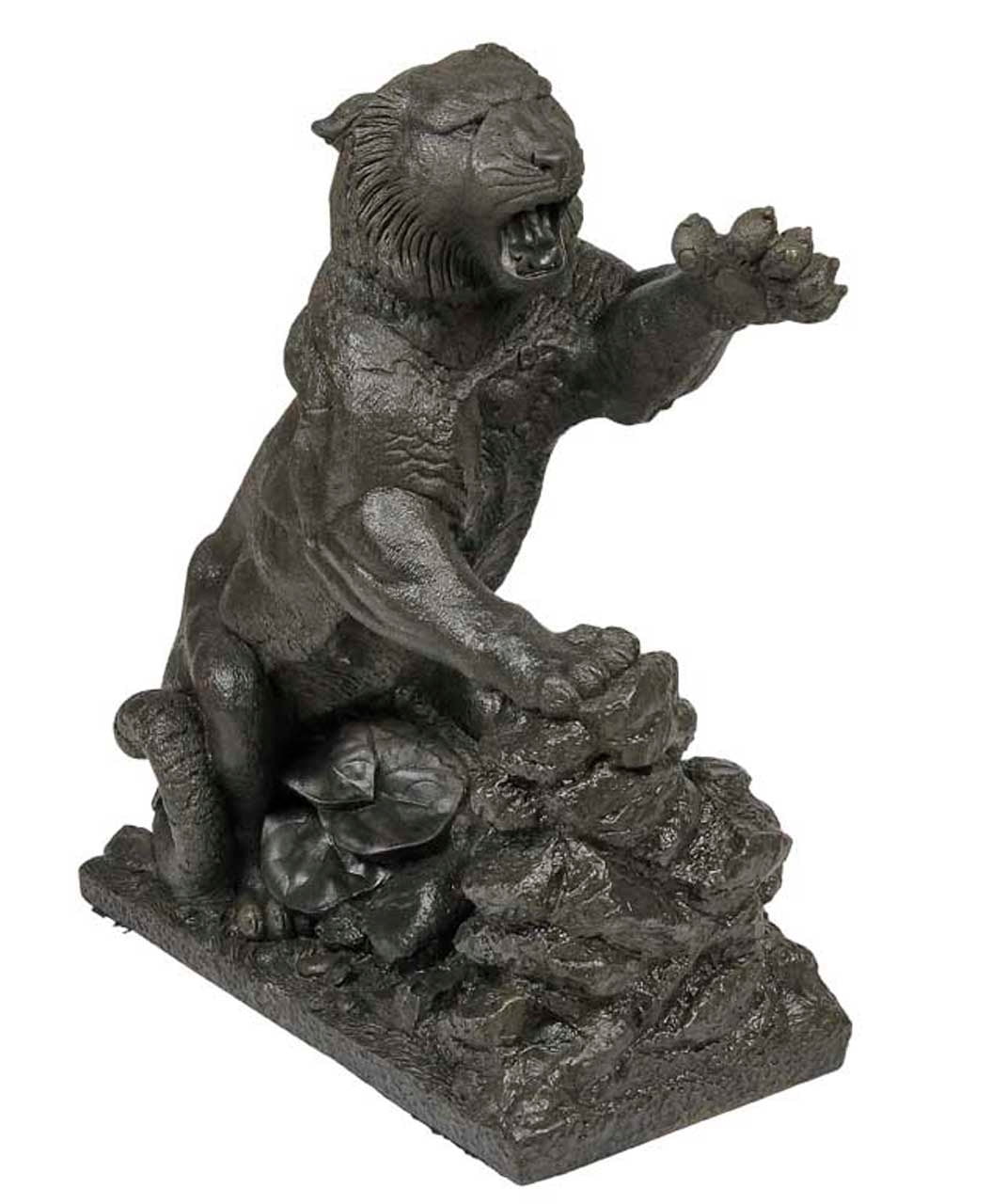 Solid Rock Stoneworks Lioness Concrete Statue, 32" Tall, Graphite Color ...