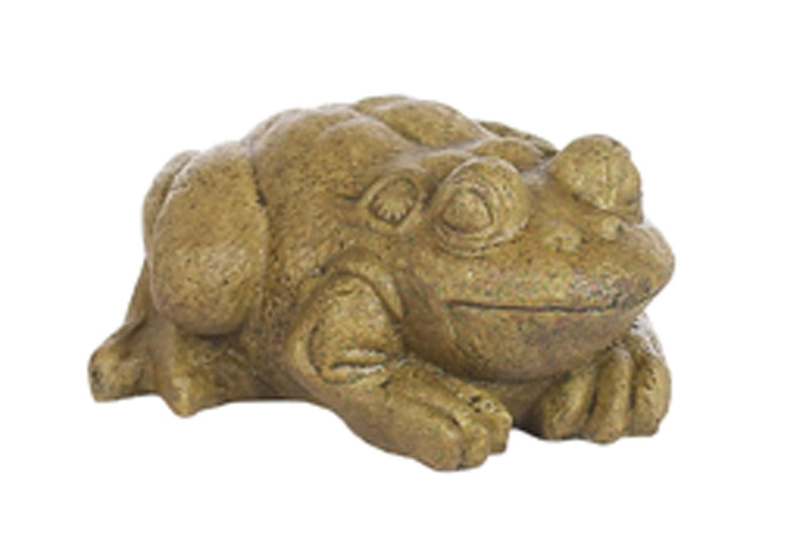 Solid Rock Stoneworks Medium Bullfrog Concrete Statue, 4" Tall, Moss ...