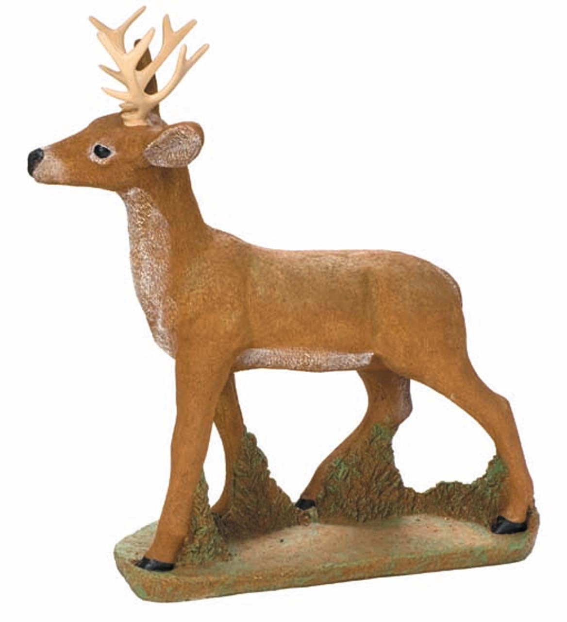 Solid Rock Stoneworks Medium Standing Buck Concrete Statue, 35" Tall ...