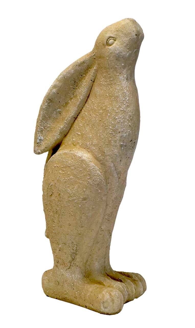 Solid Rock Stoneworks Modern Rabbit Concrete Statue, 22" Tall - Walmart.com