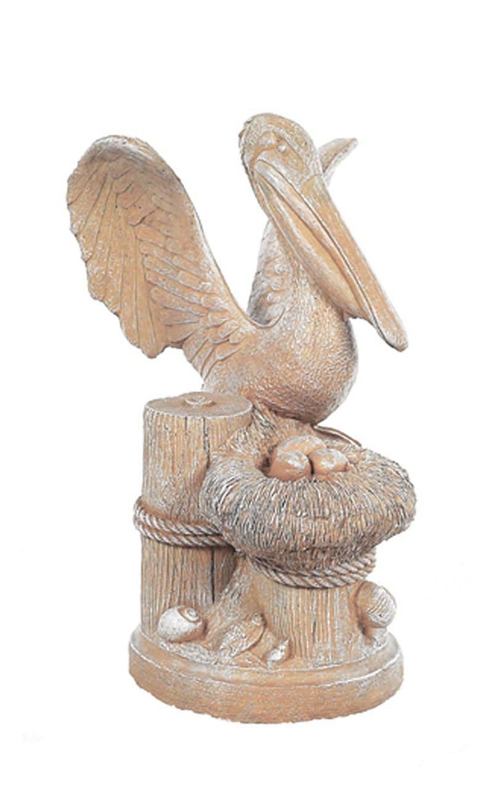 Solid Rock Stoneworks Pelican with Nest Concrete Statue, 22" Tall ...