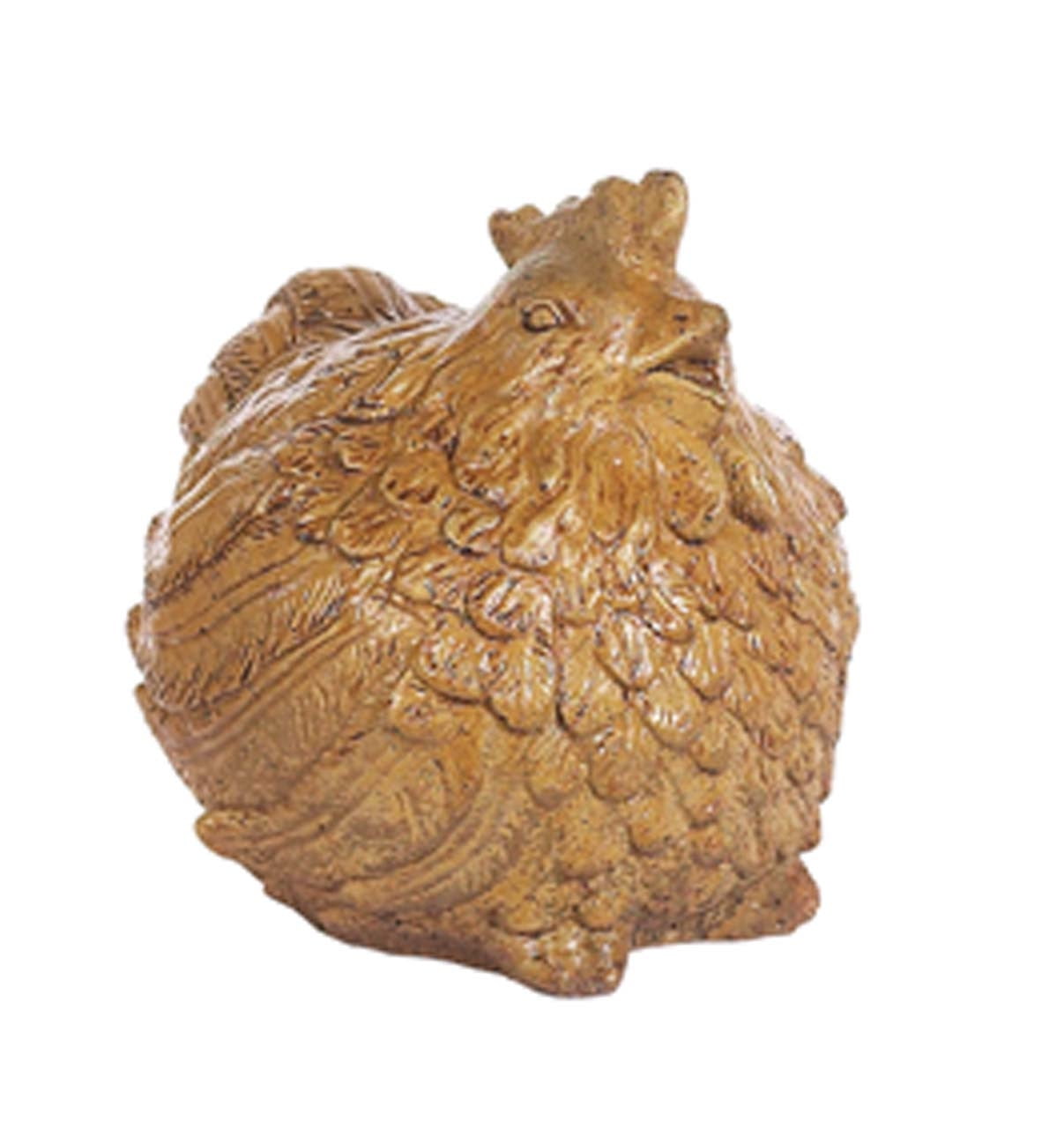 Solid Rock Stoneworks Plump Hen Decorative Stone Statue 7in Tall Autumn ...