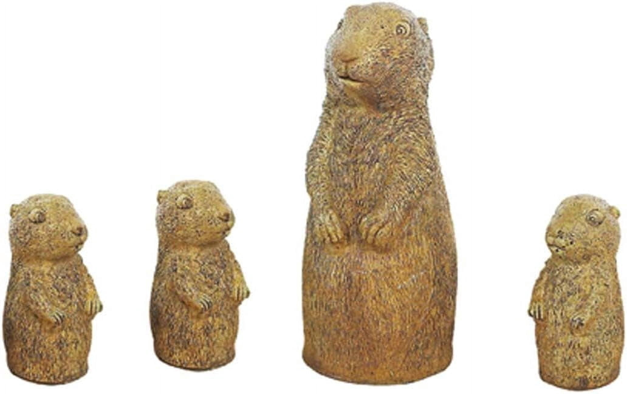Solid Rock Stoneworks Prairie Dog Family Concrete Statue, 4 Pieces ...