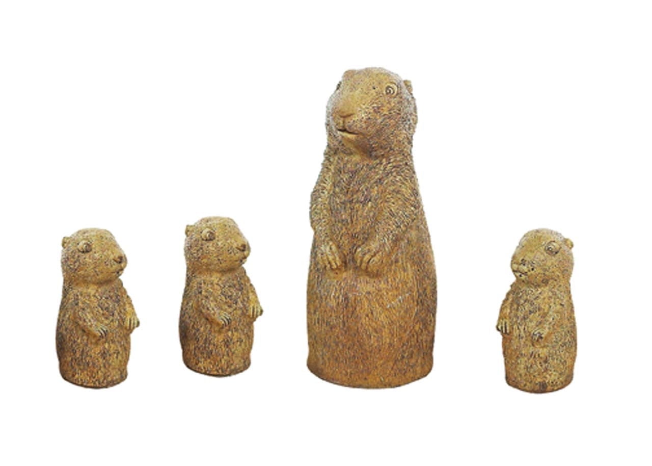 Solid Rock Stoneworks Prairie Dog Family Concrete Statue, Tall, Autumn ...