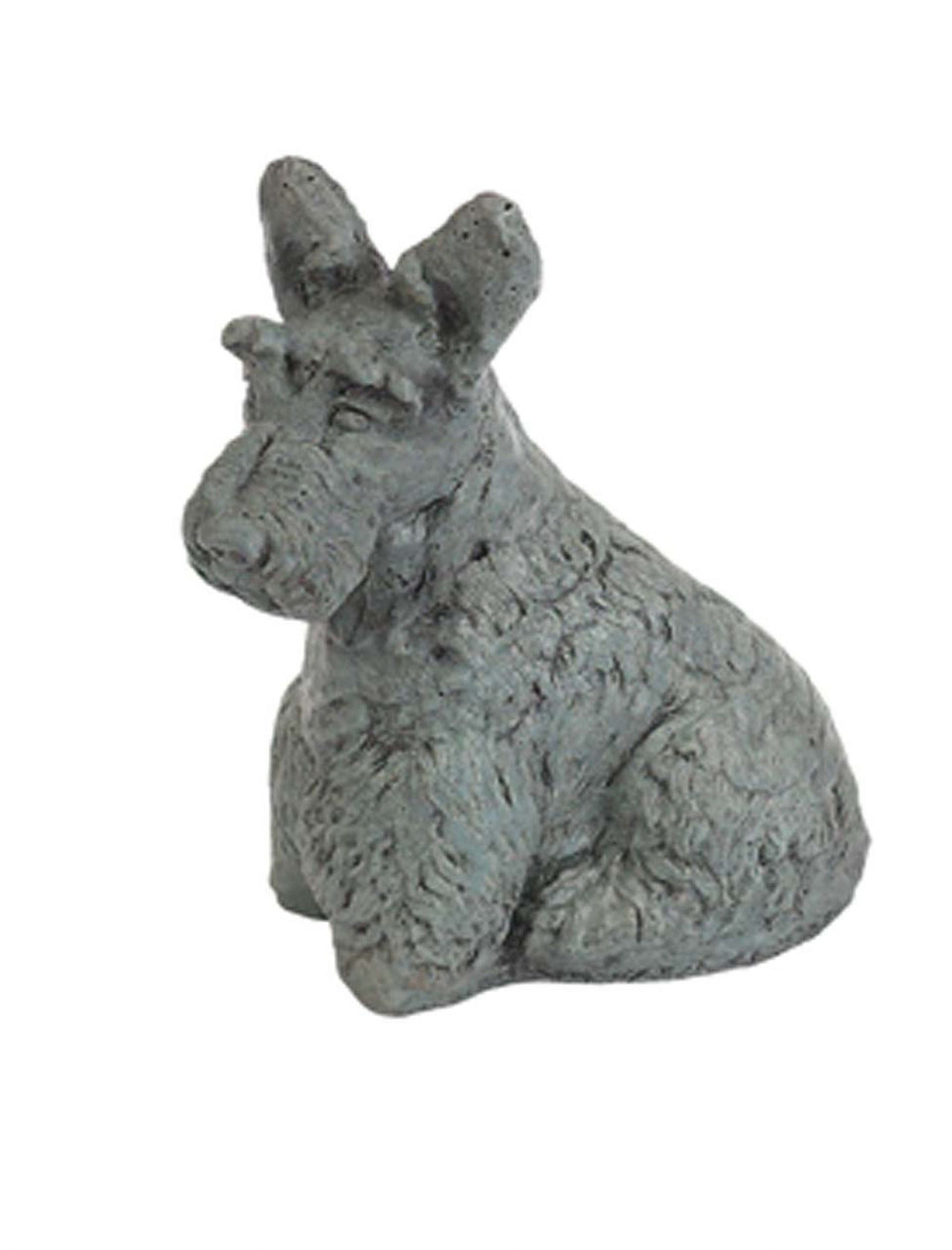 Solid Rock Stoneworks Scottish Terrier Dog Concrete Statue, 11" Tall ...