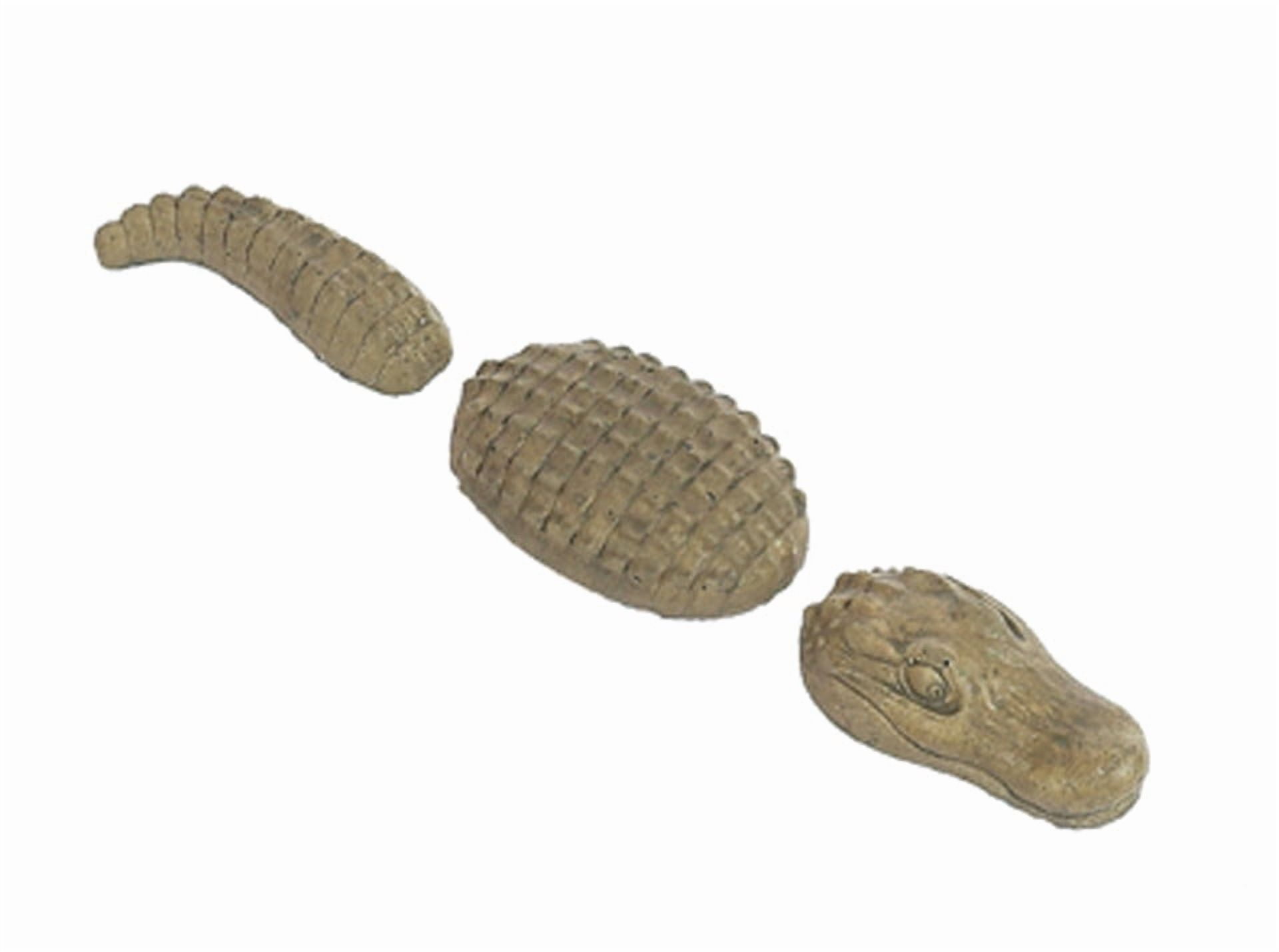 Solid Rock Stoneworks Sm 3 Piece Gator Concrete Statue, 1" Tall, Aged ...