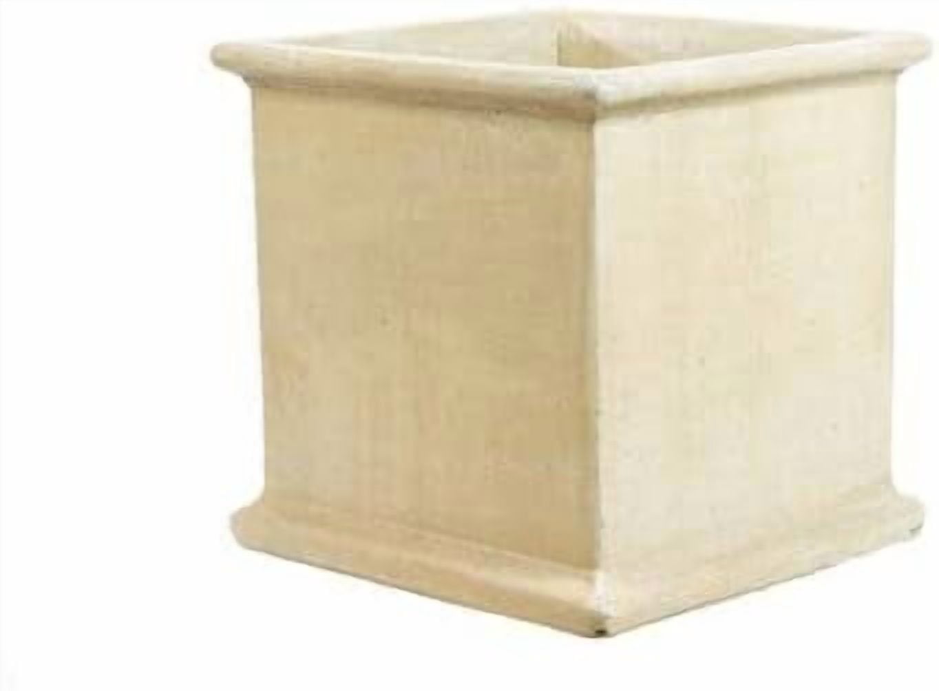 Solid Rock Stoneworks Small Box Planter - 10" h x 10" d Square - Desert ...