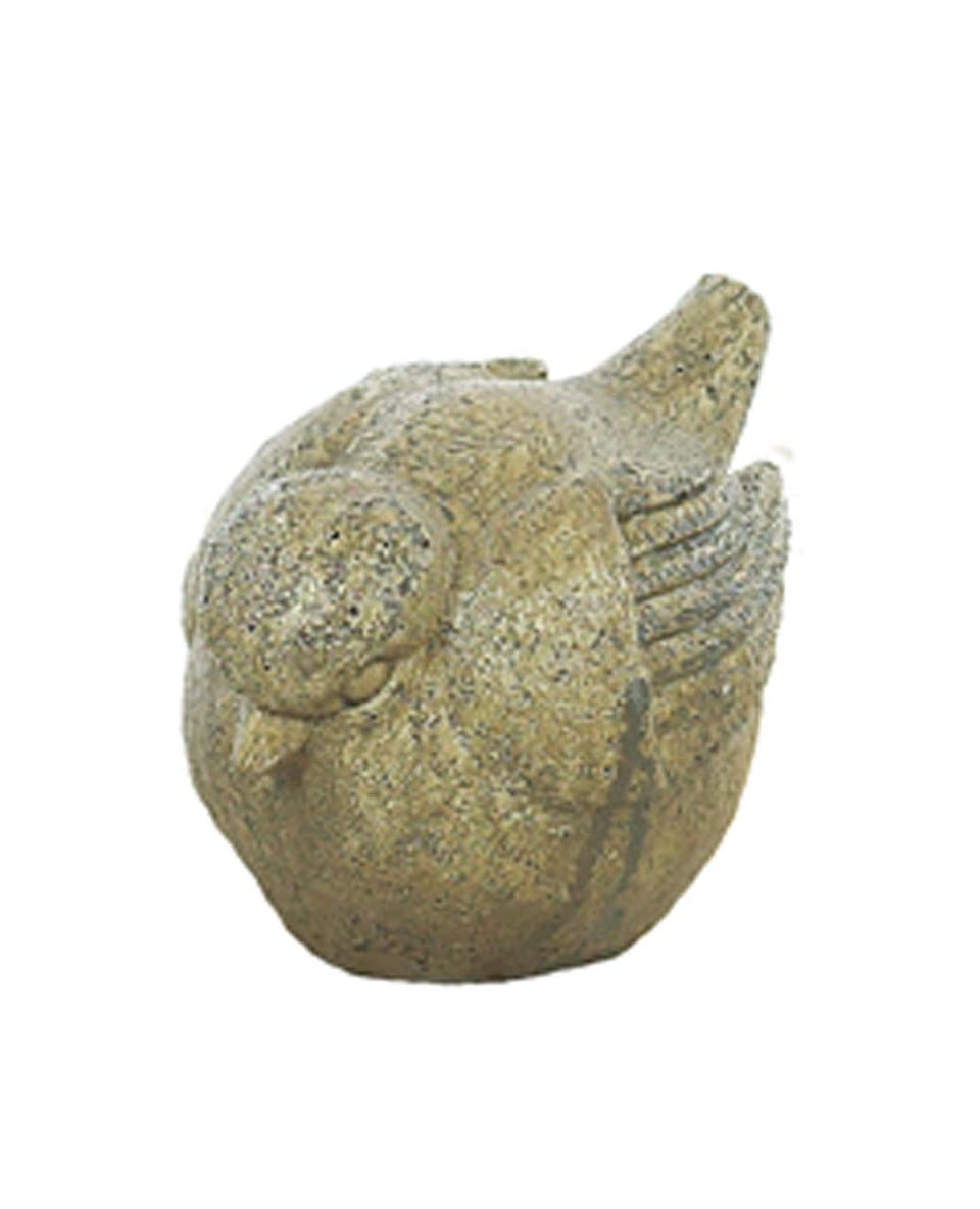 Solid Rock Stoneworks Small Fat Bird Looking Down Concrete Statue, 5 ...