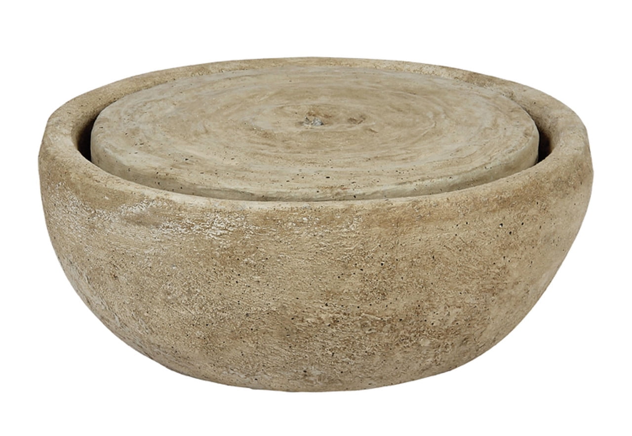 Solid Rock Stoneworks Small Infinity Bowl Fountain - 8" Tall - Buff ...