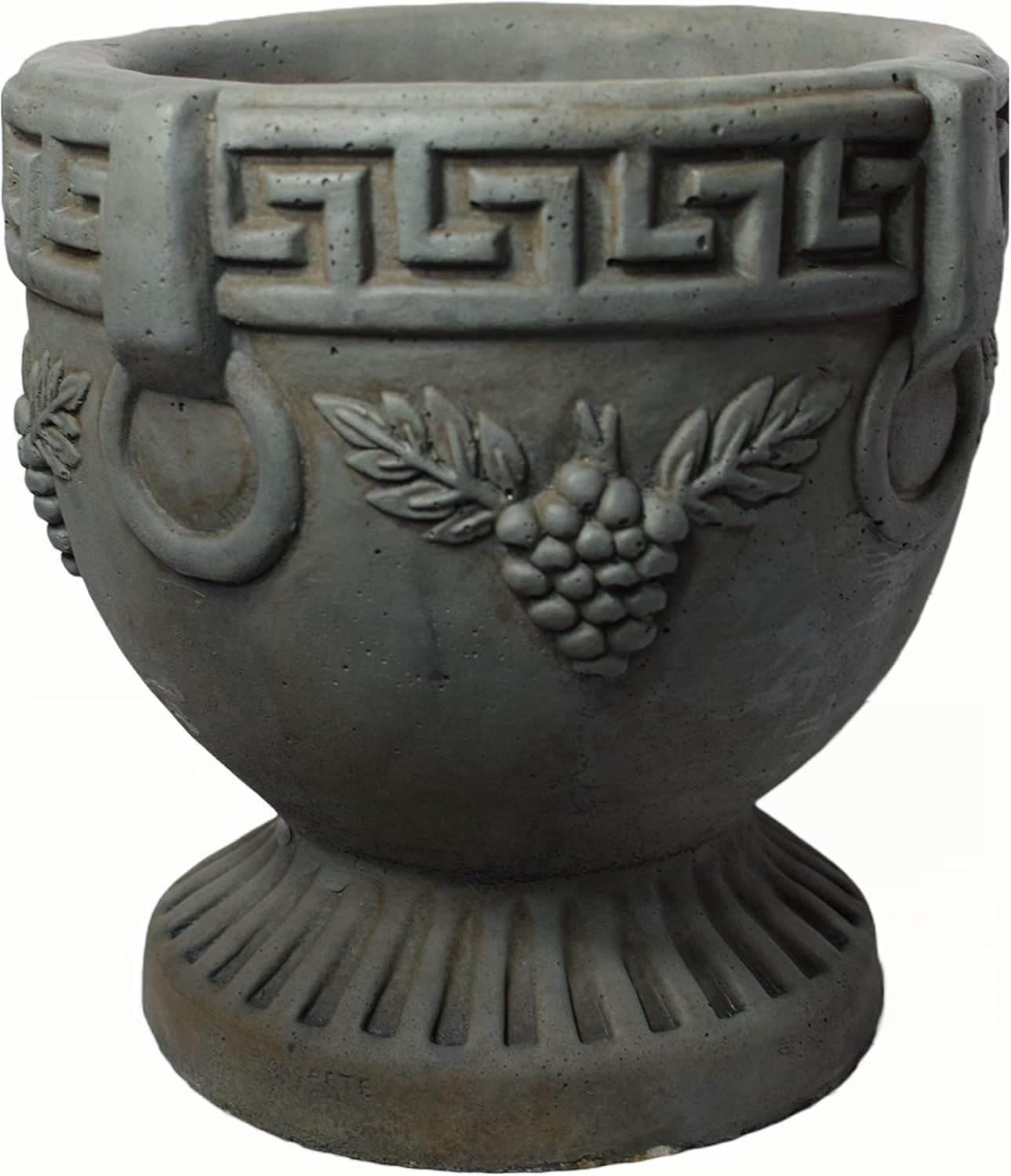 Solid Rock Stoneworks Small Round Grecian Planter - 10" Tall x 9 ...