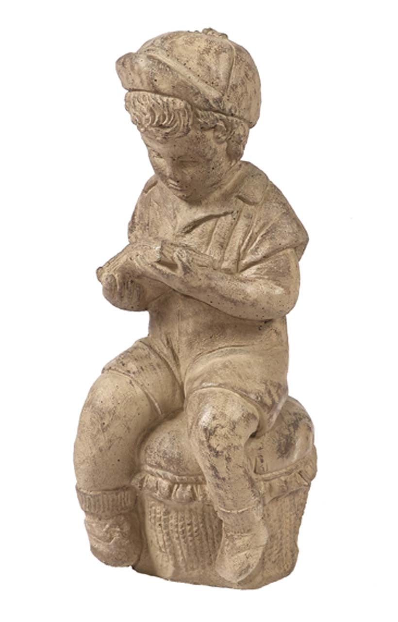 Solid Rock Stoneworks Story Boy- 17" Tall x 6" w x 6" Dia- Desert Sand ...