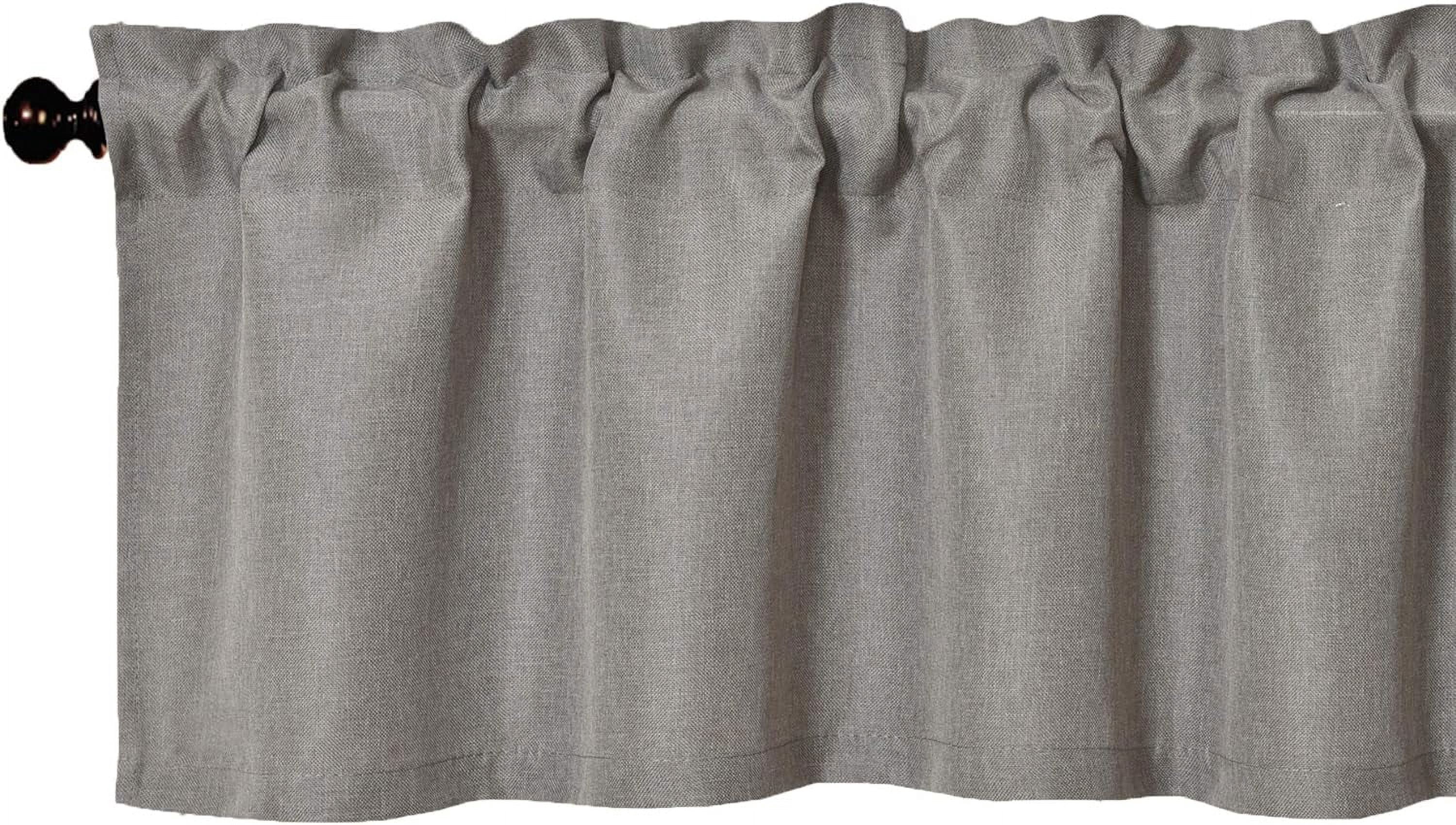 Solid Rod Pocket Valance for Window, 55 by 16-inch, Gray - Walmart.com