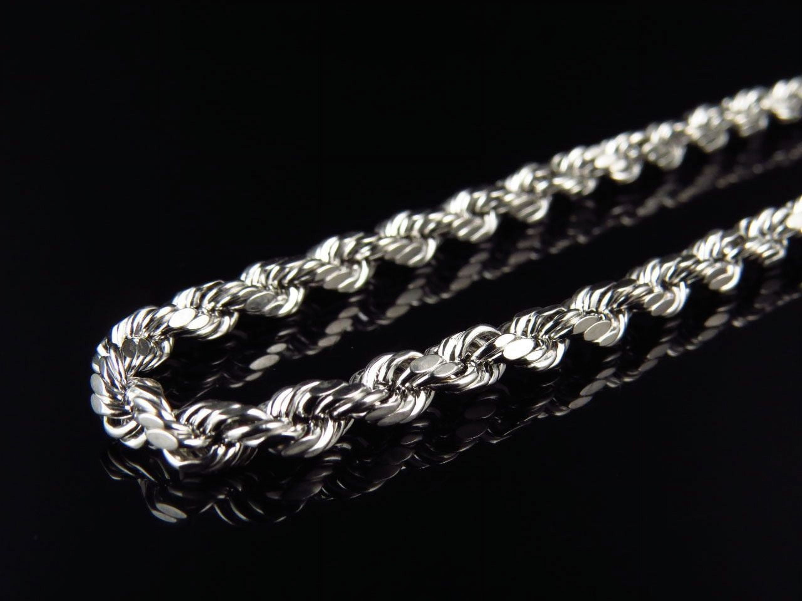 Solid Rope Chain 1MM 14K White Gold 16"-28"-22" - Walmart.com