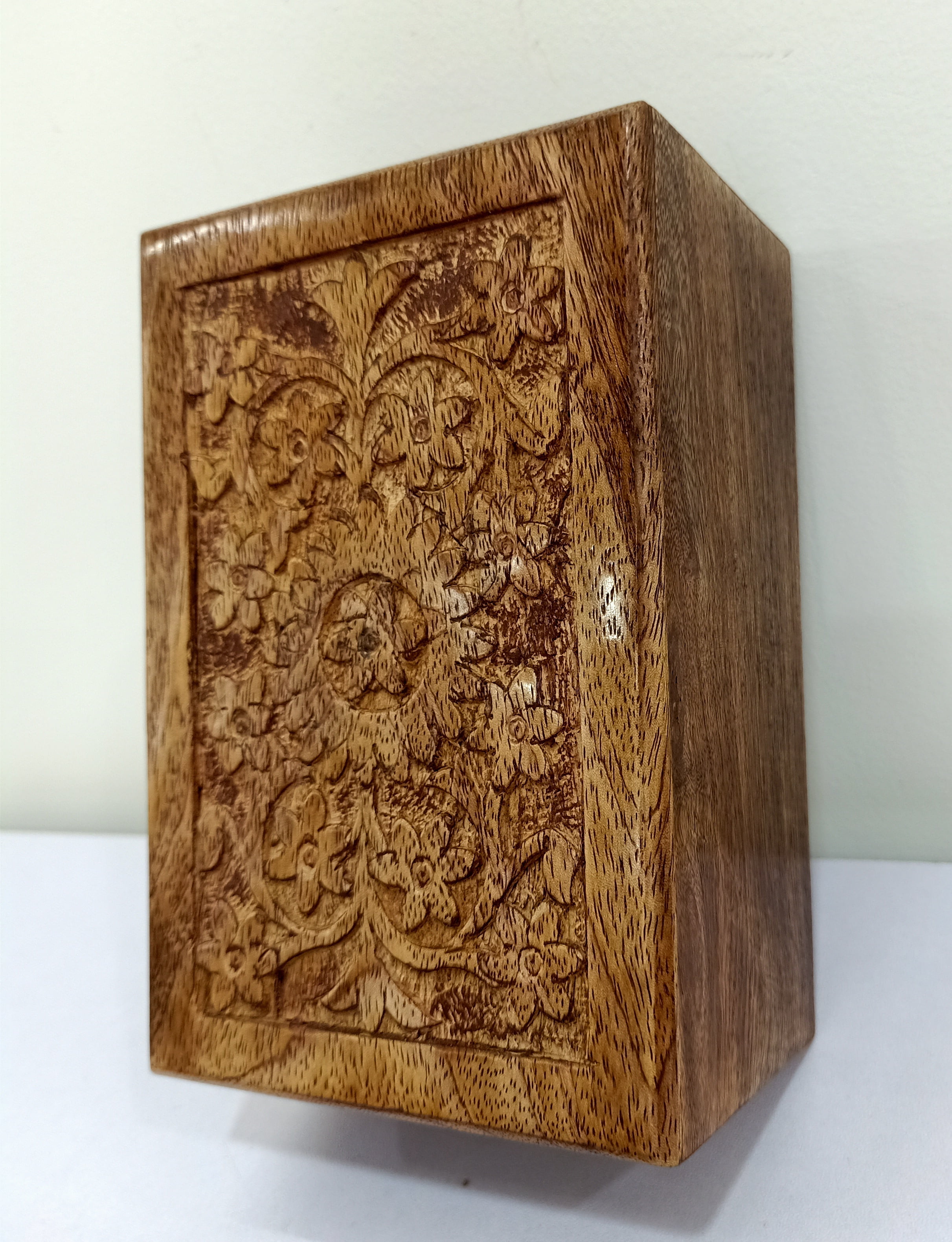 Solid Rosewood Cremation Urn with Hand-Carved Real Tree Design for ...
