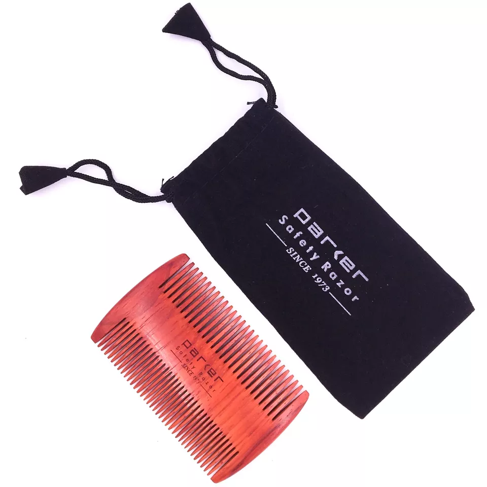 Solid Rosewood Two Sided Beard Comb Excellent for Short & Long Beards ...