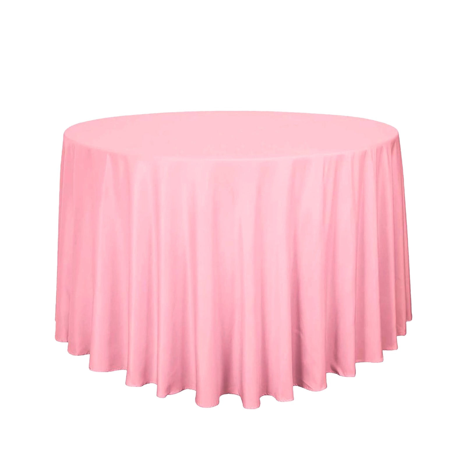 Solid Round Table Cover with Soft Flowing Fabric for Dining Room End ...