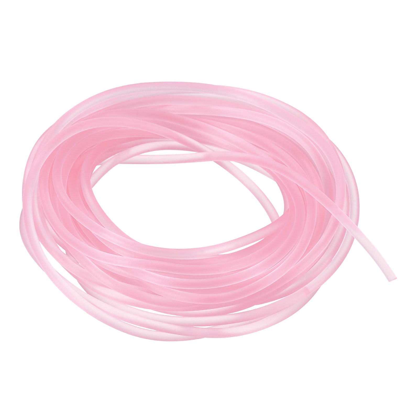 Solid Rubber Cord Tubing 16ft 2mm Dia Pink Rubber Tube for DIY Craft ...