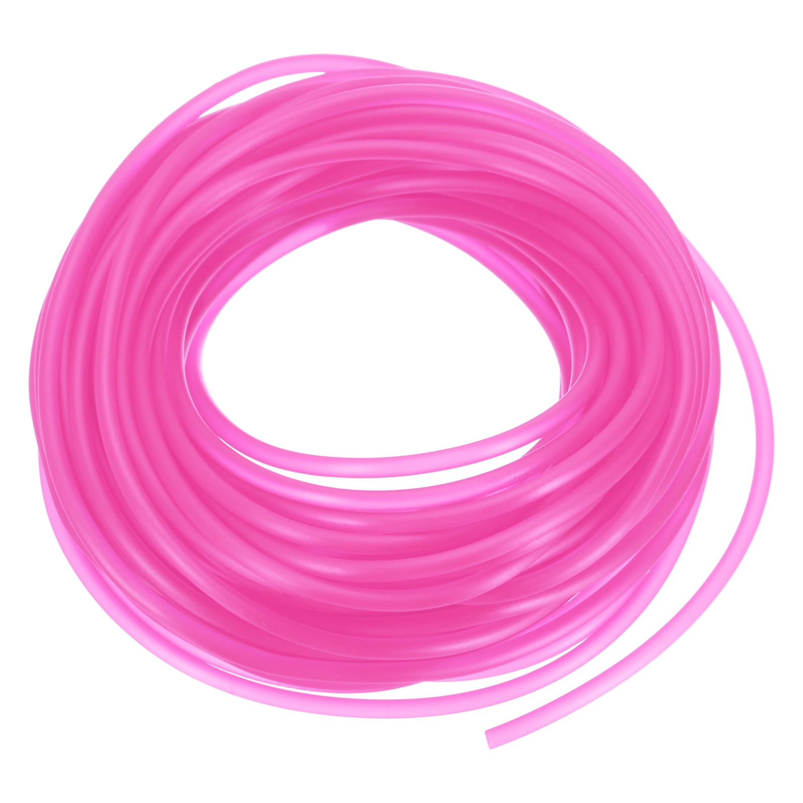 Solid Rubber Cord Tubing, 2mm OD x 33ft L Rose Red Rubber Tube for DIY ...