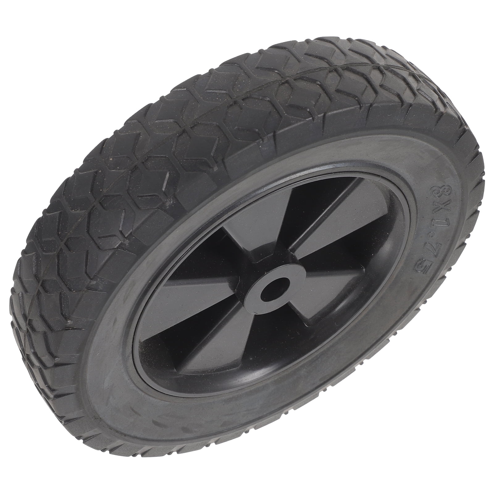 Solid Rubber Wheel Lawn Mower Balance Cart Trolley Casters Wagon Wheels ...