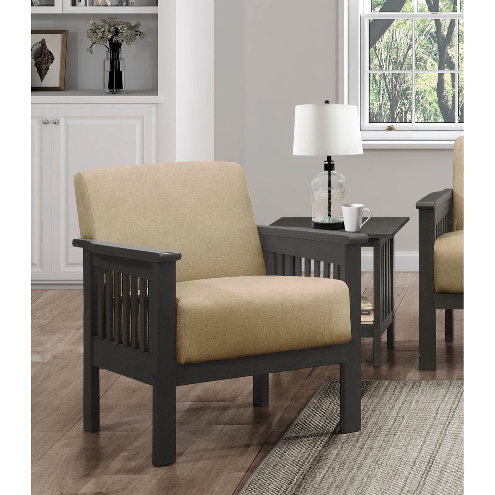 Solid Rubberwood Structure - Vertical Slat - supported Arms - Primary ...