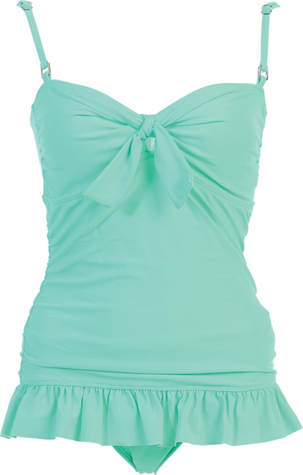 Solid Ruffle Tankini Swimsuit - Walmart.com