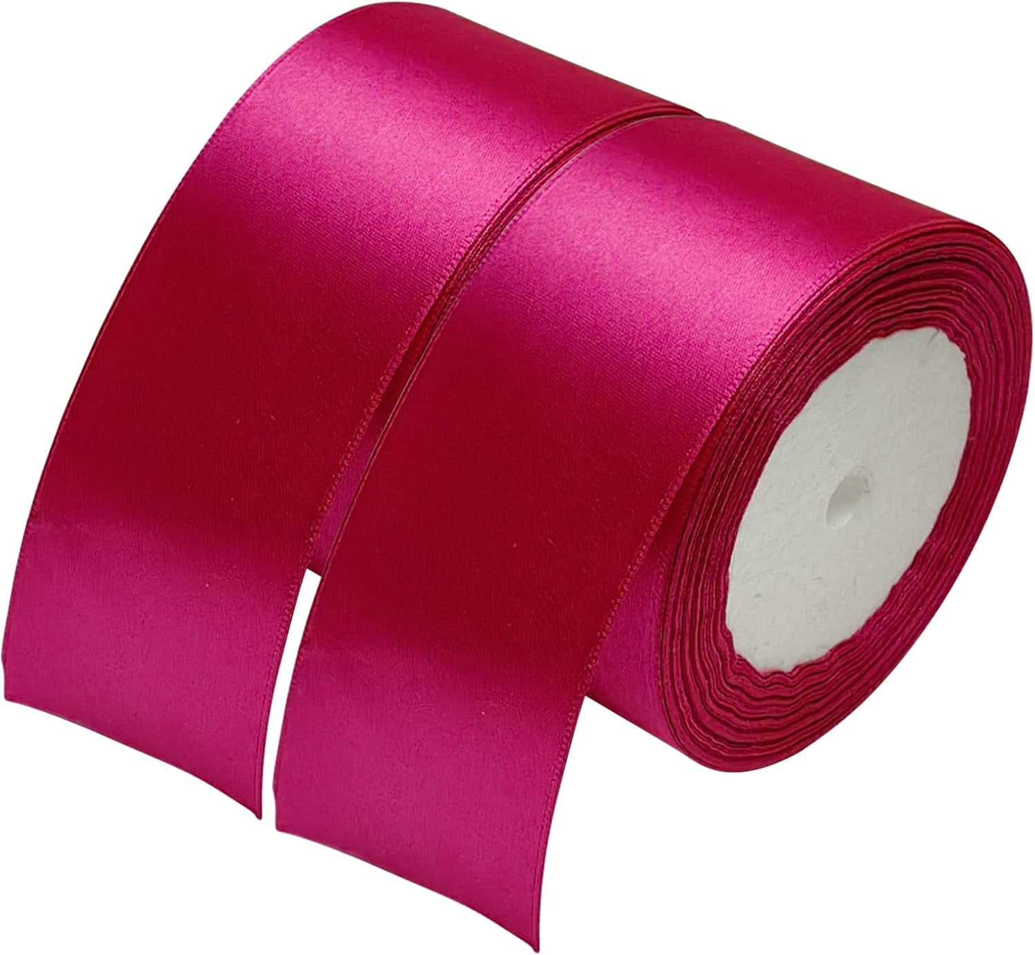 Solid Satin Ribbon Ribbons 50 Yards (2 Rolls) Craft Bow Party ...