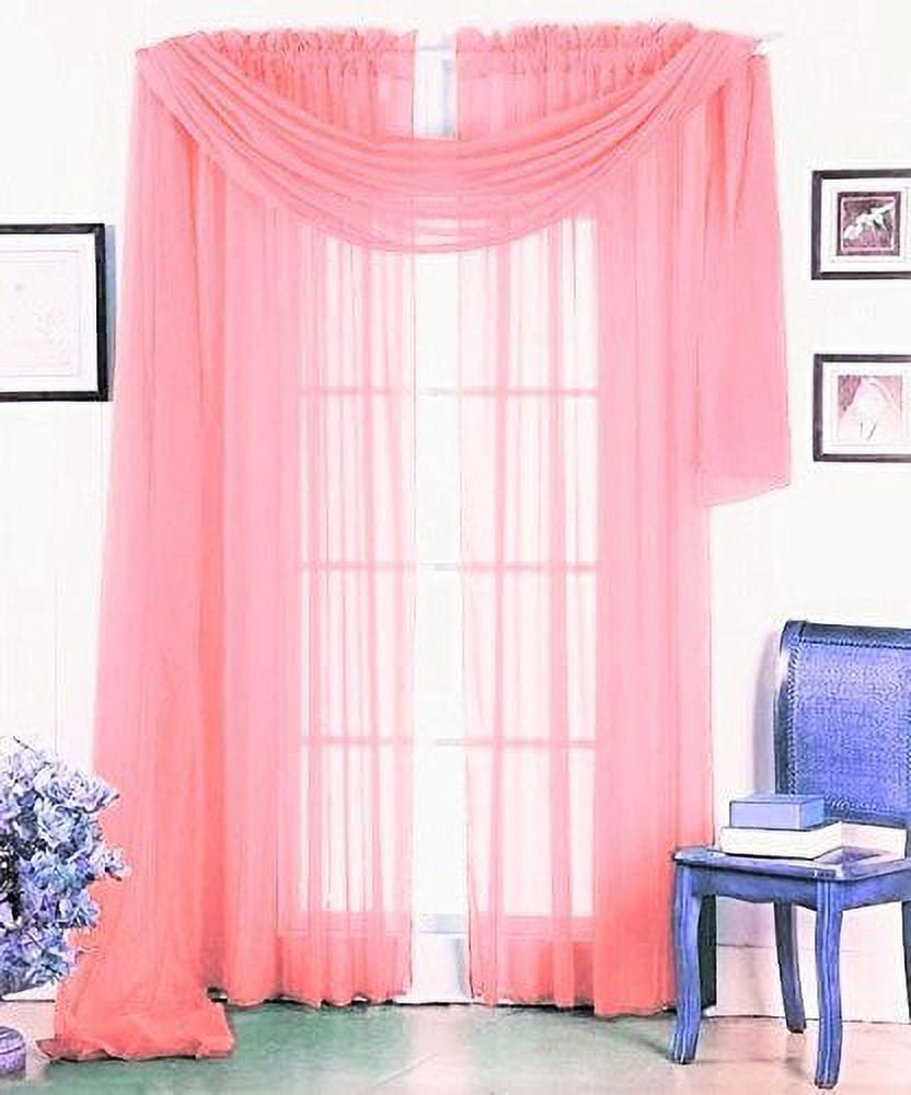 Solid Sheer Window Scarf | Decotex - Walmart.com
