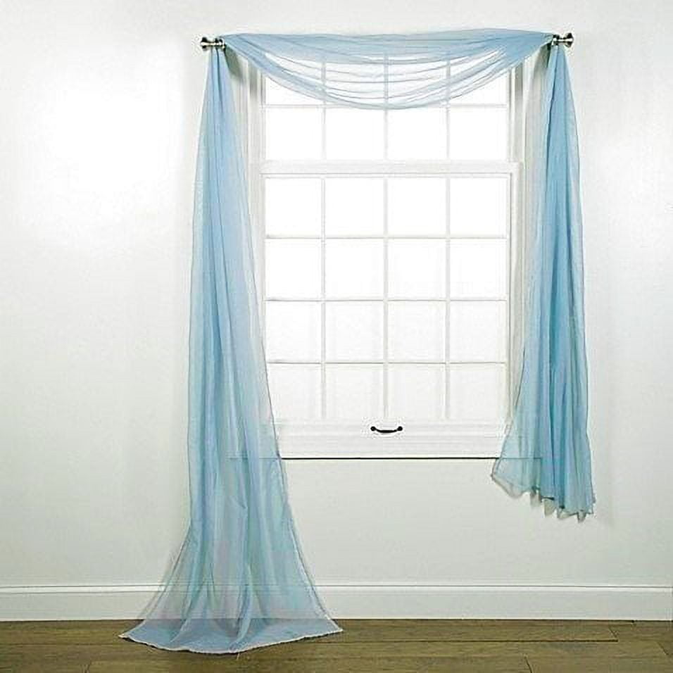 Solid Sheer Window Scarf | Decotex - Walmart.com