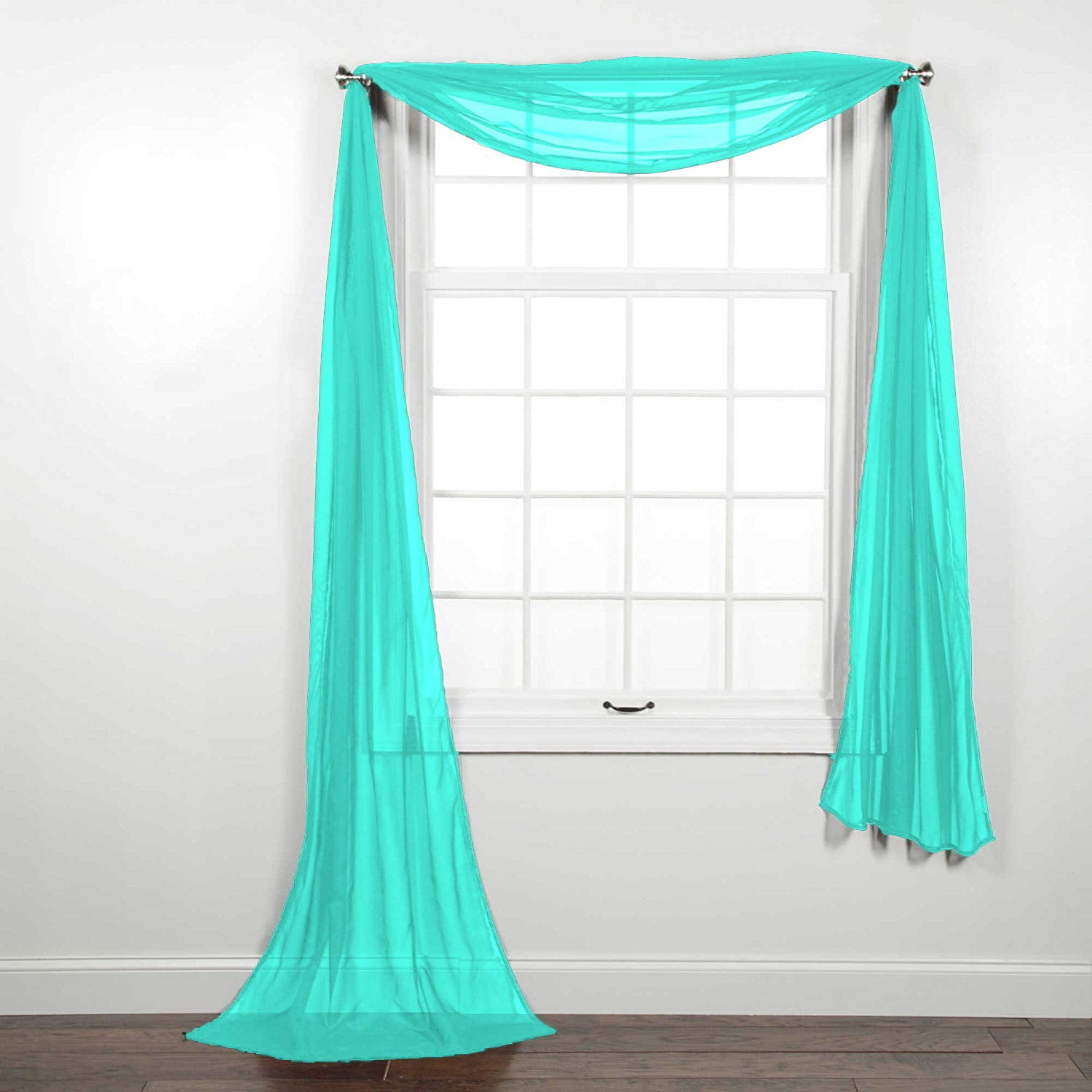 Solid Sheer Window Scarf | Decotex - Walmart.com