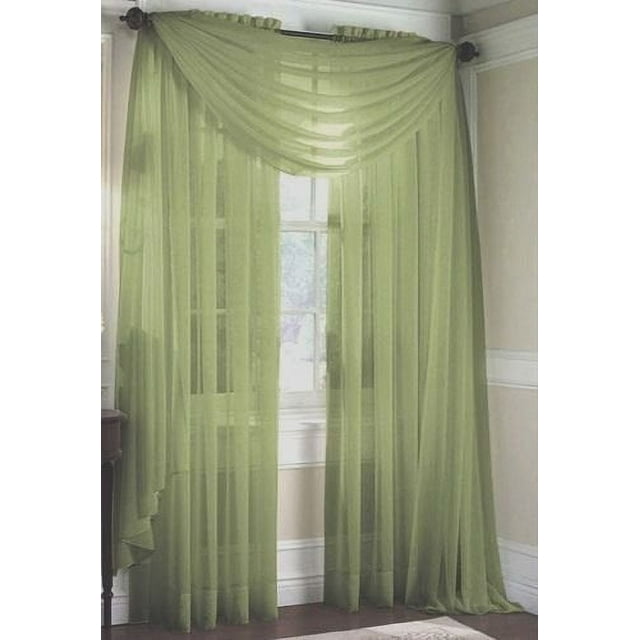 Solid Sheer Window Scarf | Decotex - Walmart.com