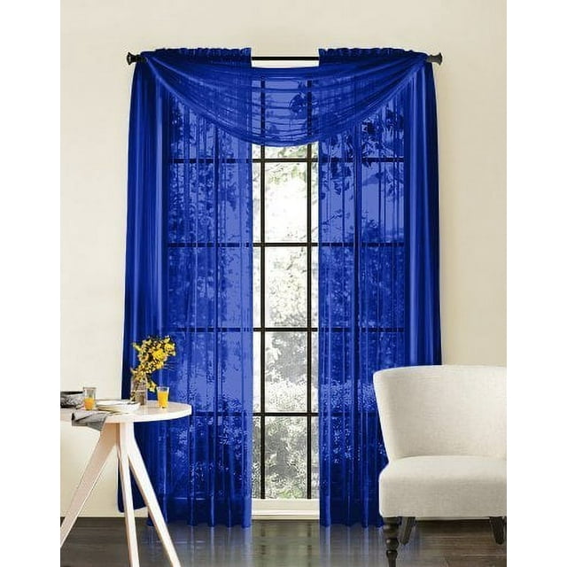 Solid Sheer Window Scarf | Decotex - Walmart.com