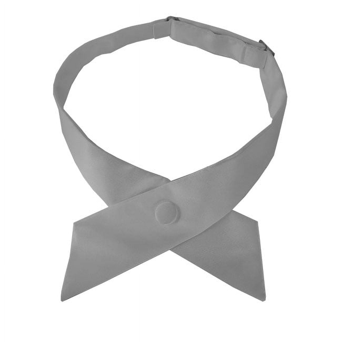 Solid Silver Crossover Tie For Women - Walmart.com