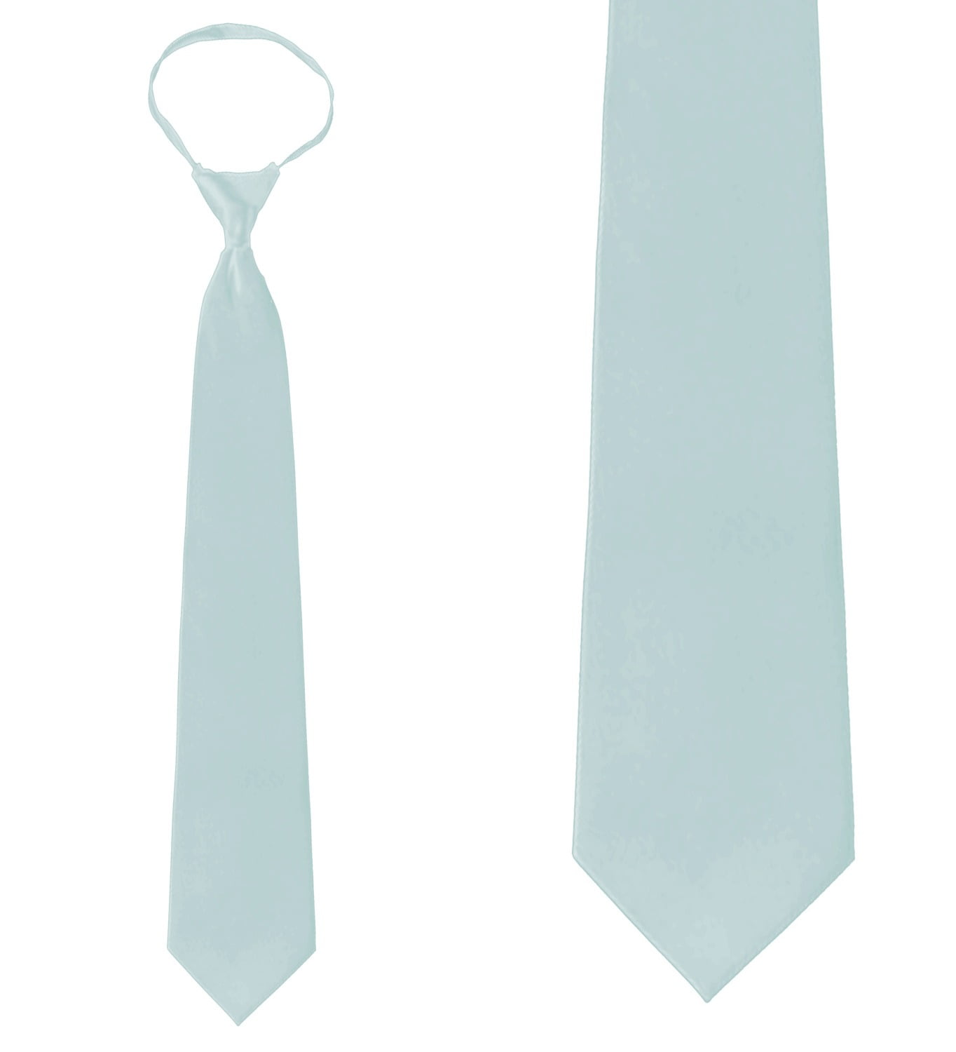 Solid Sky Blue Zipper Tie Mens Pre-Tied Necktie… - Walmart.com