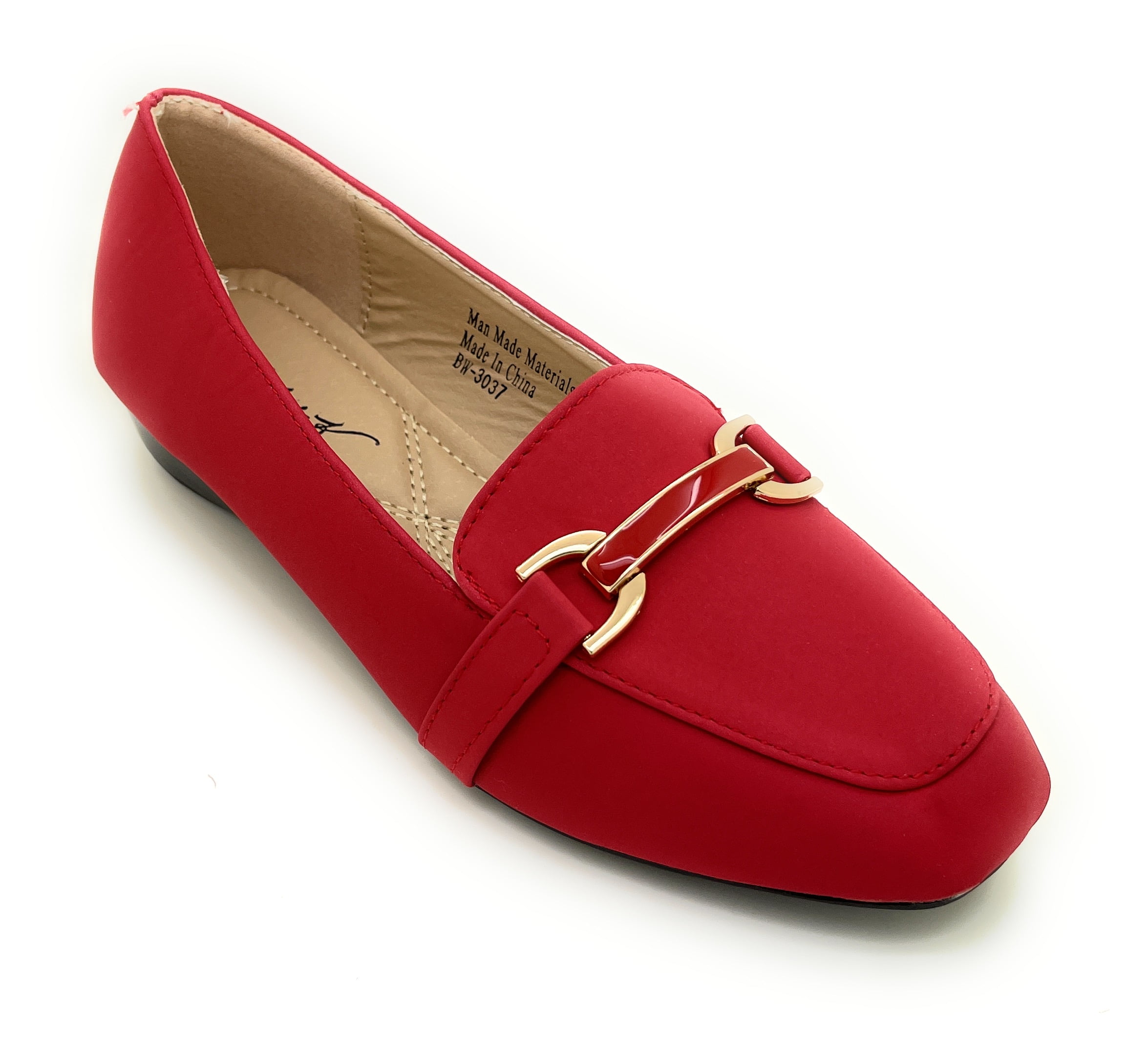 Solid Slipon with Matching Buckle Wedge Flat - Walmart.com