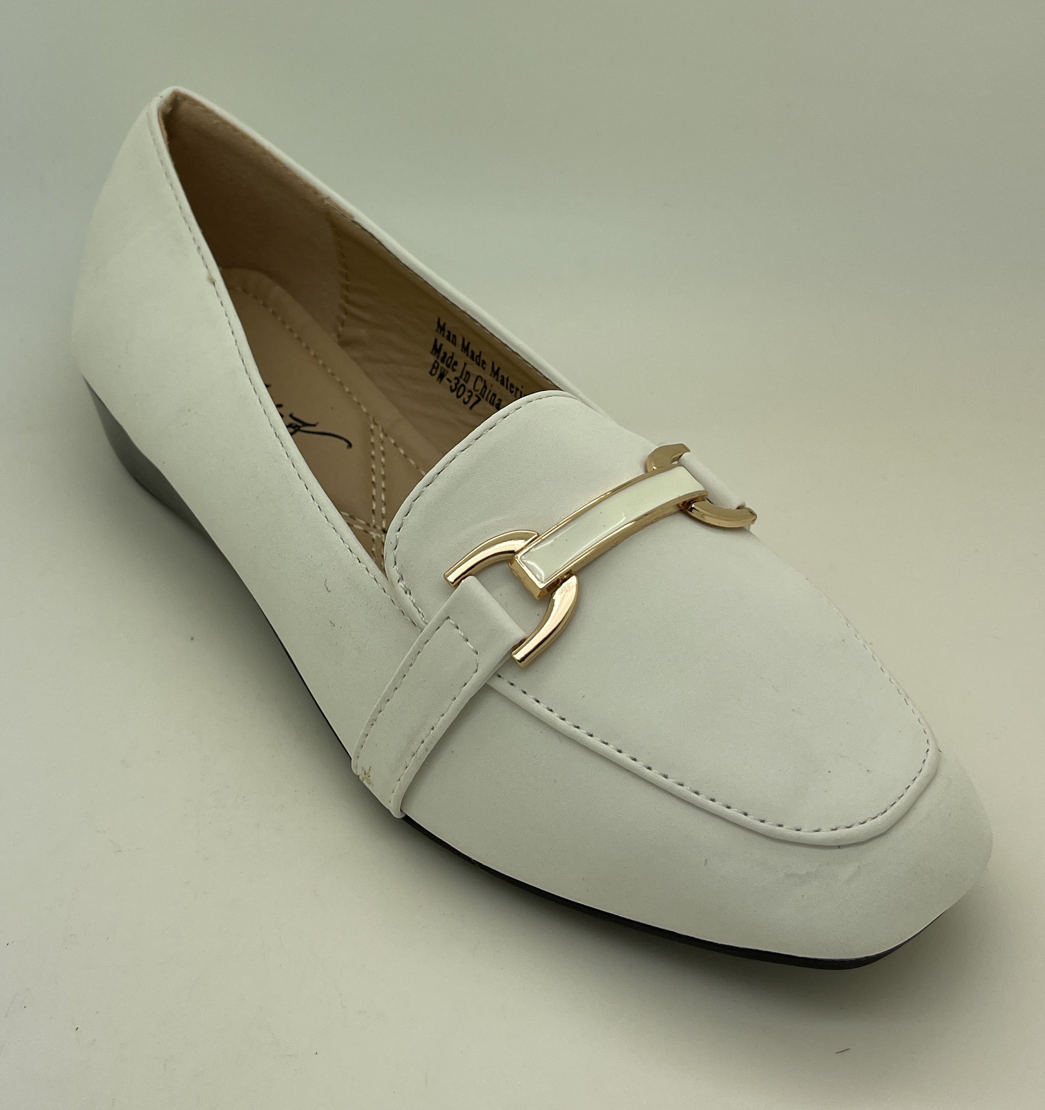 Solid Slipon with Matching Buckle Wedge Flat - Walmart.com