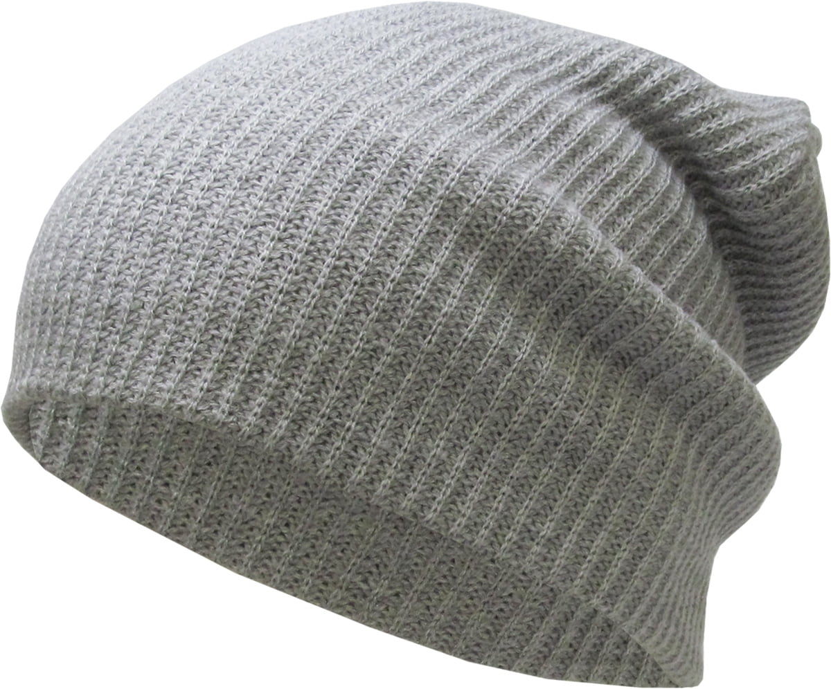 Solid Slouch Beanie Snug Baggy Fit Skull Cap Winter Hat Ski - Walmart.com