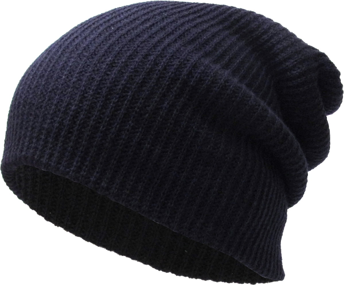 Solid Slouch Beanie Snug Baggy Fit Skull Cap Winter Hat Ski - Walmart.com