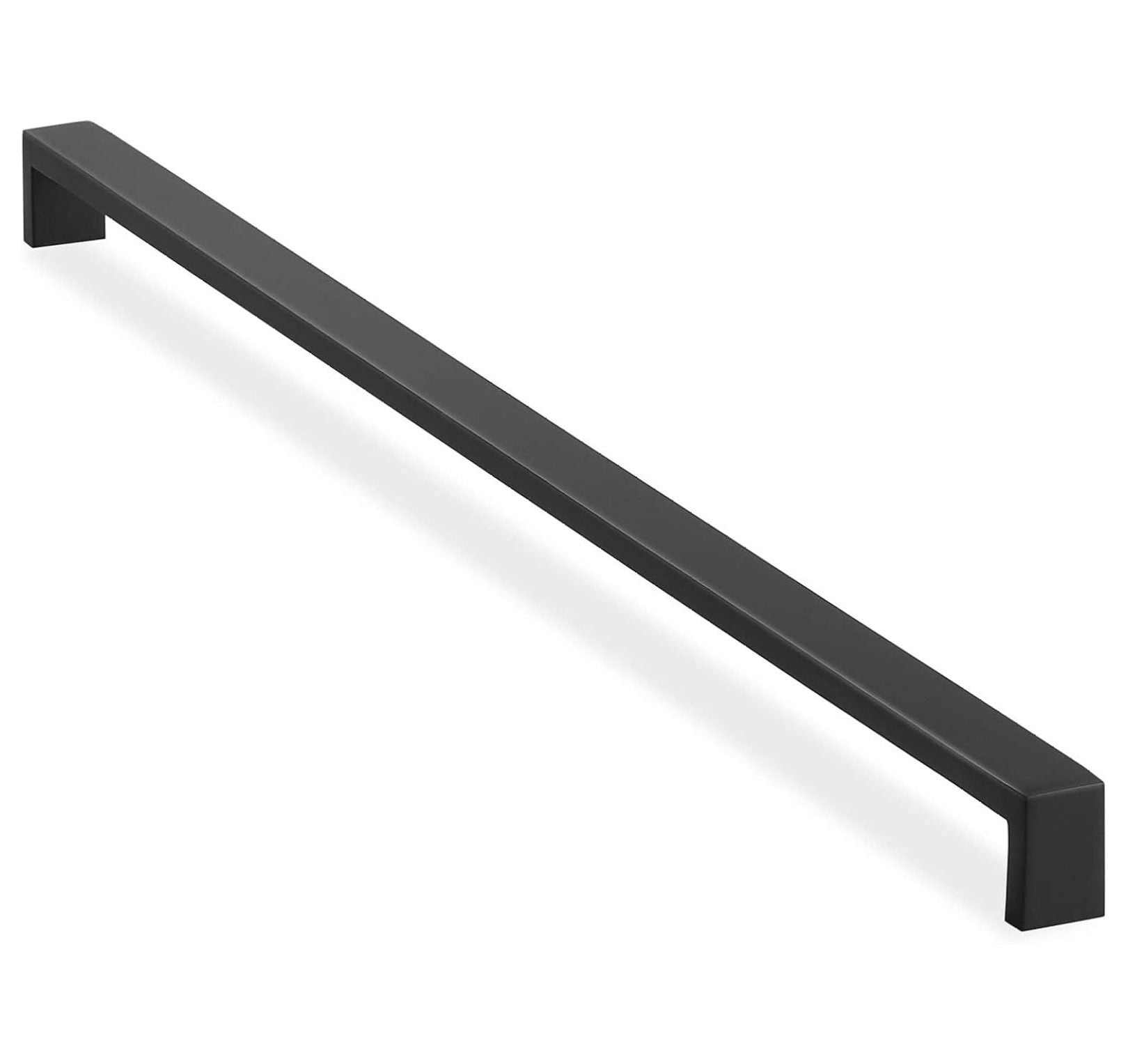 Solid Stainless Steel Cabinet Hardware Square Pull Matte Black (20-1/8 ...