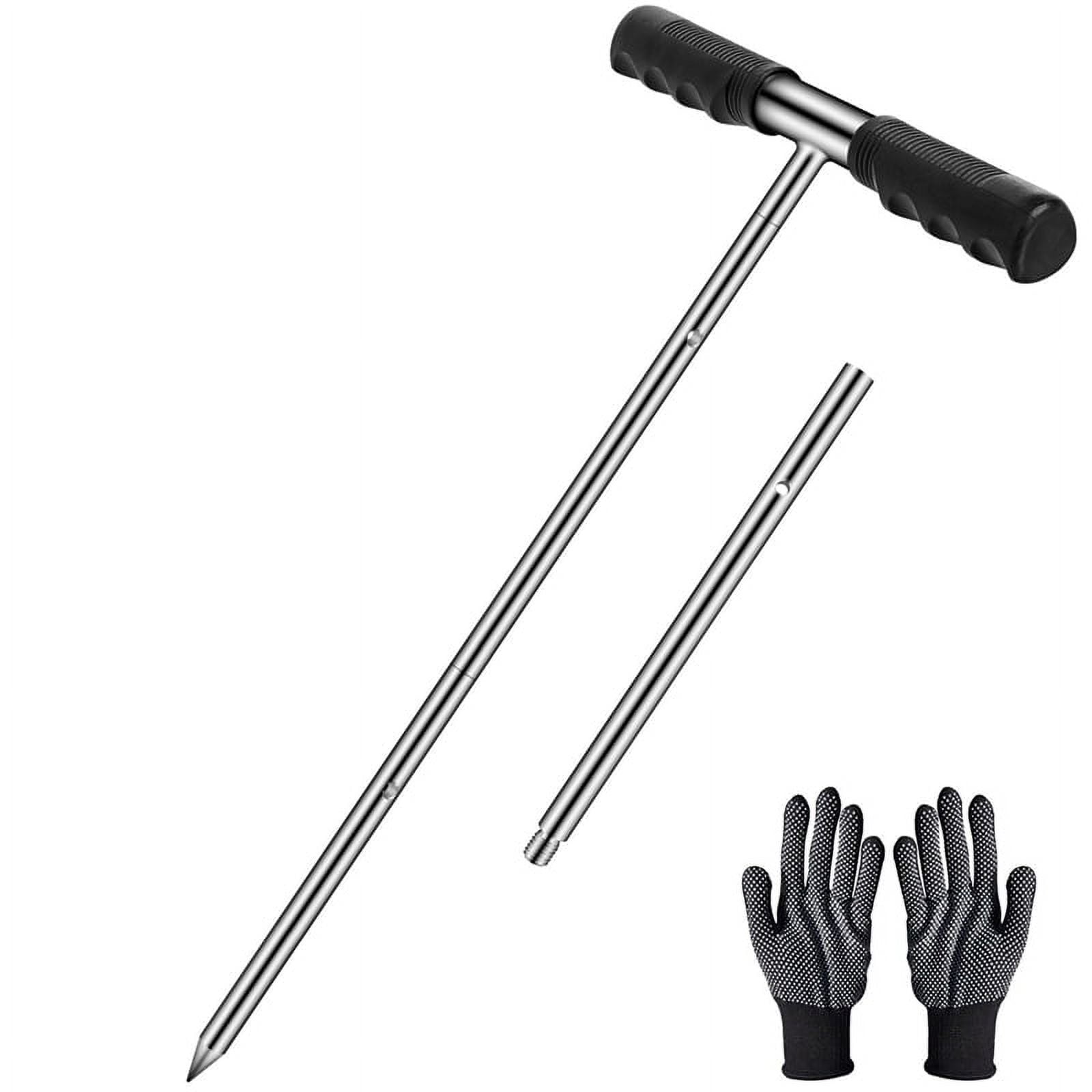 Solid Stainless Steel Soil Probe Rod, Adjustable 17-32-48 Inch, Septic ...
