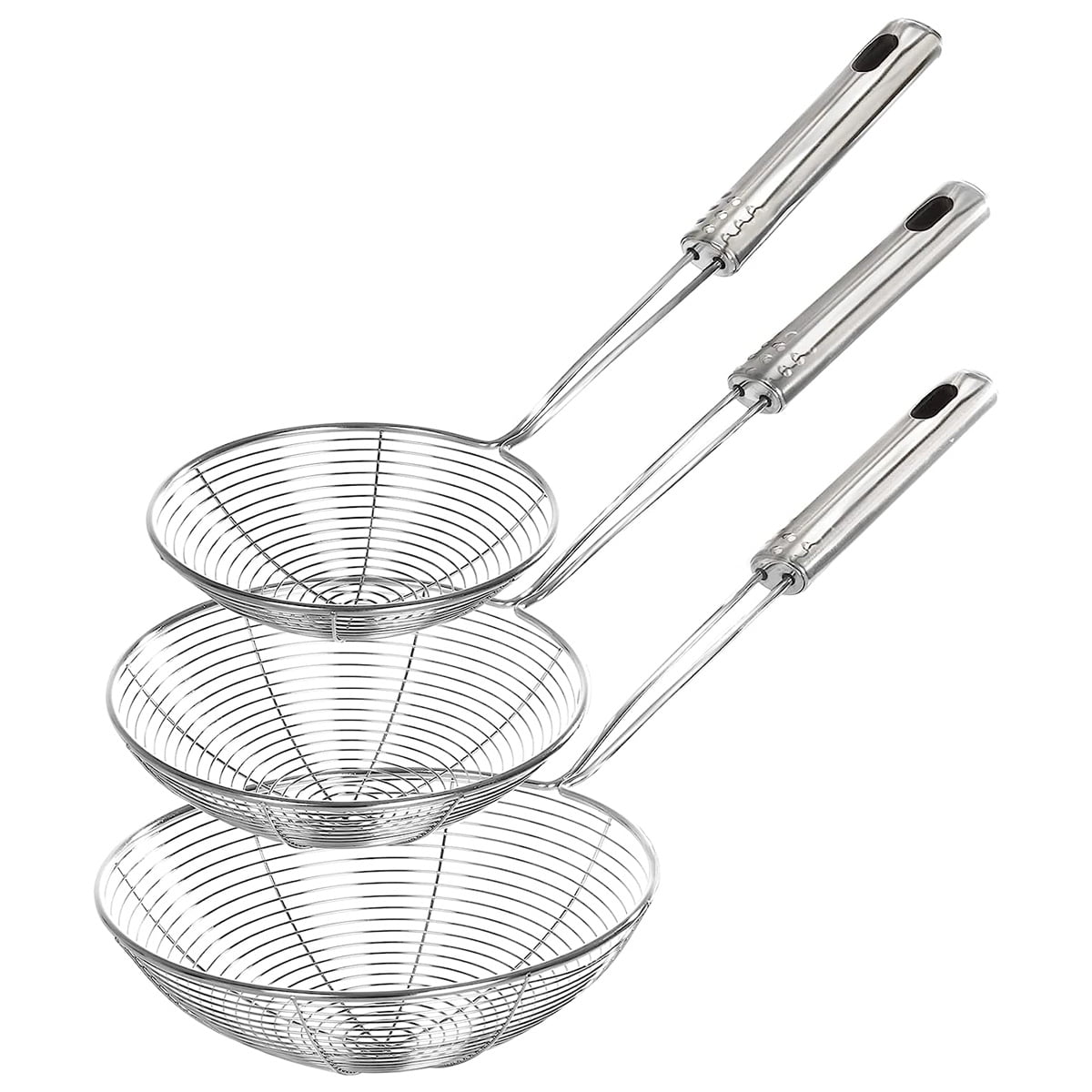 Qalabka Solid Stainless Steel Spider Strainer: Skimmer Ladle for ...