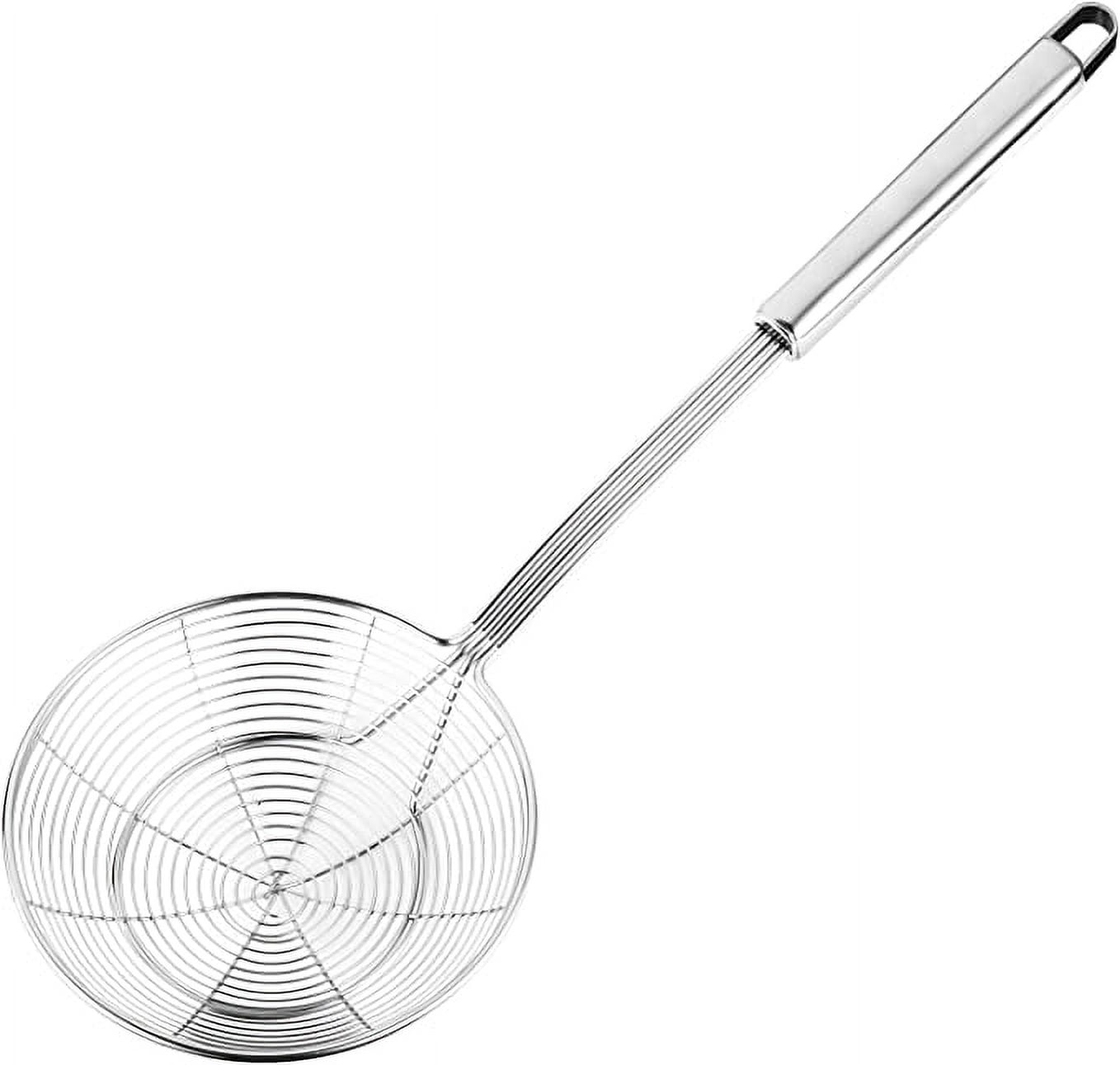 Solid Stainless Steel Spider Strainer Skimmer Ladle for Cooking and ...