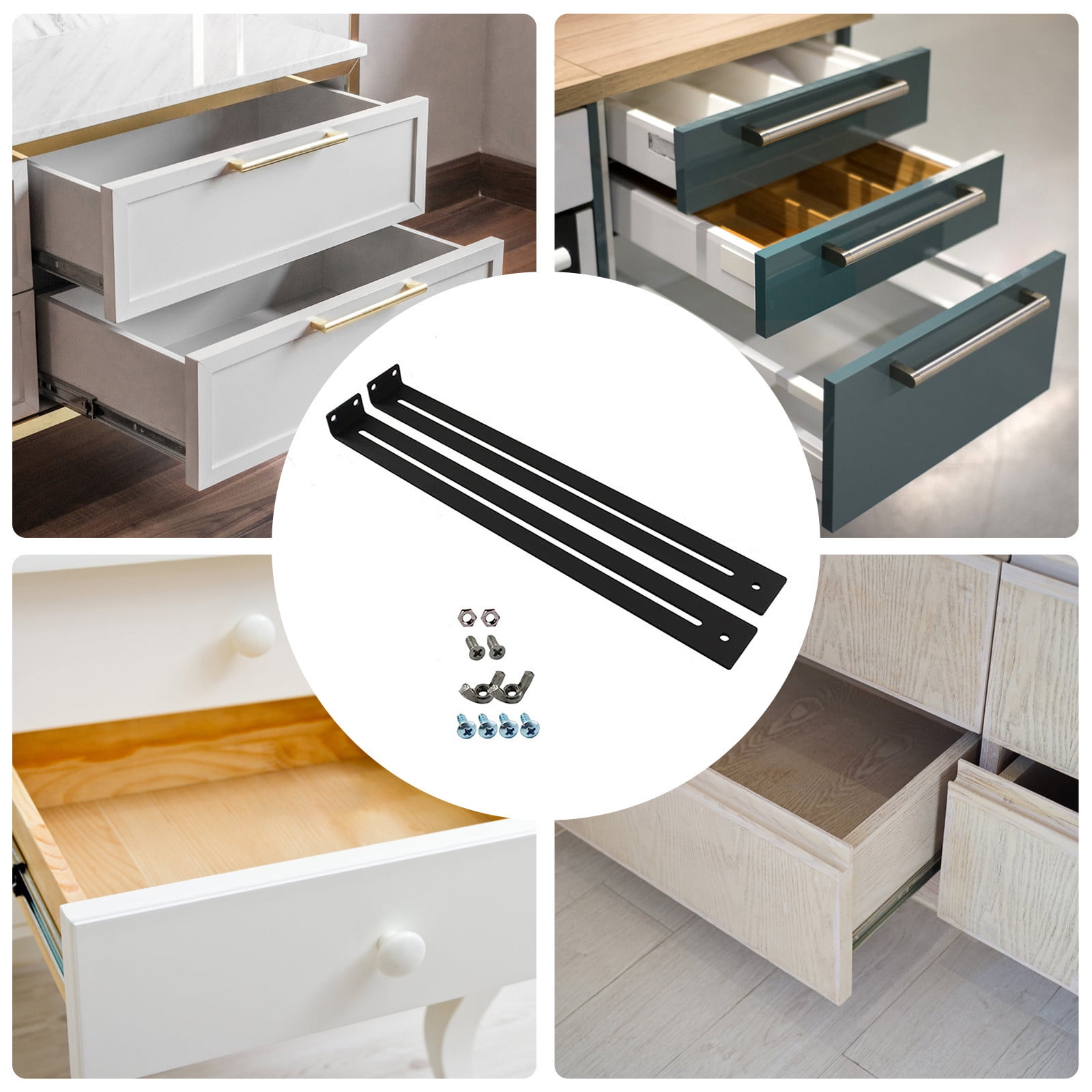 Solid Steel Drawer Clamps Sliding Hardware Bottom Support System With ...