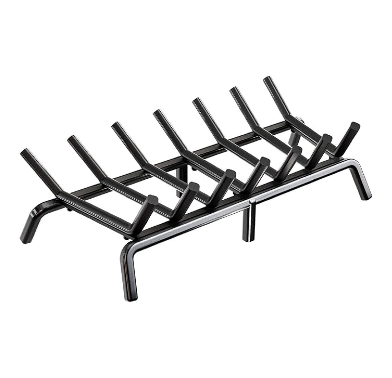 Solid Steel Fireplace Grate 30 Inch, Upgraded Fireplace Log Grate with ...