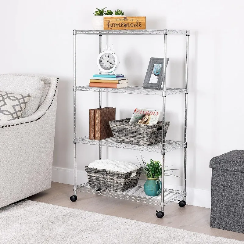 Solid Steel Wire Shelving Storage Unit Adjustable Shelves Organizer ...